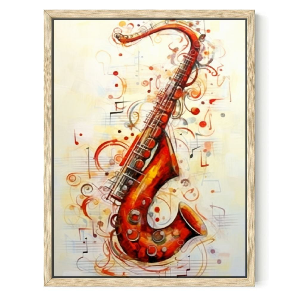 Nawypu Abstract Music Canvas Wall Art Colorful Musical Instruments ...