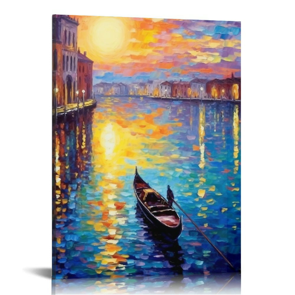 Nawypu Abstract Romantic Sunset Landscape Wall Art Pieces Modern ...
