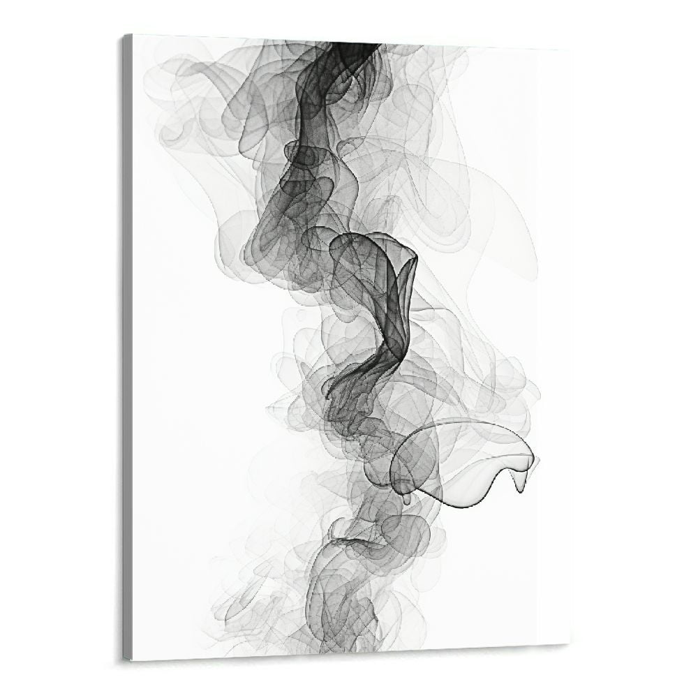 Nawypu Abstract Smoke Framed Wall Art decor, Modern Minimalist Bathroom ...