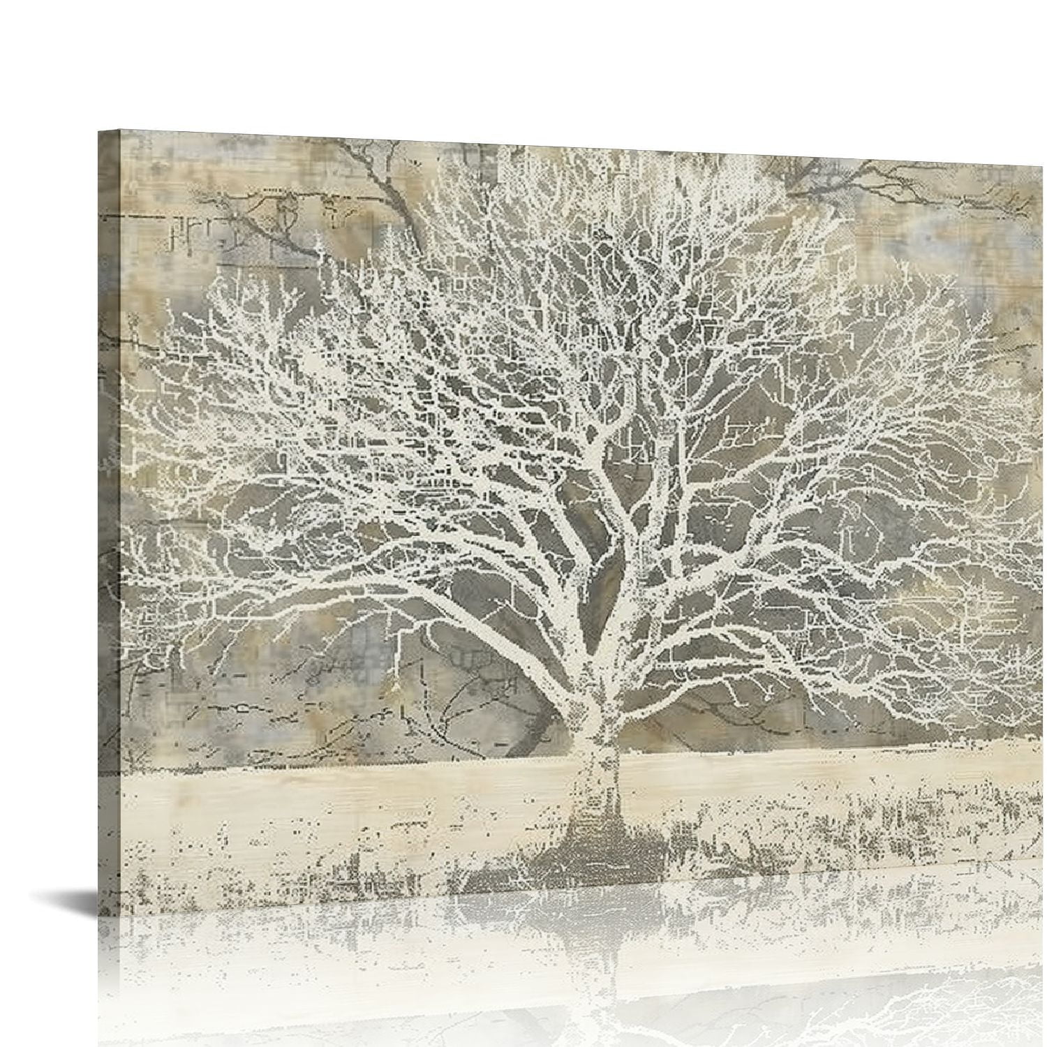 Nawypu Abstract Trees Painting Canvas Prints Wall Art Decor Framed ...
