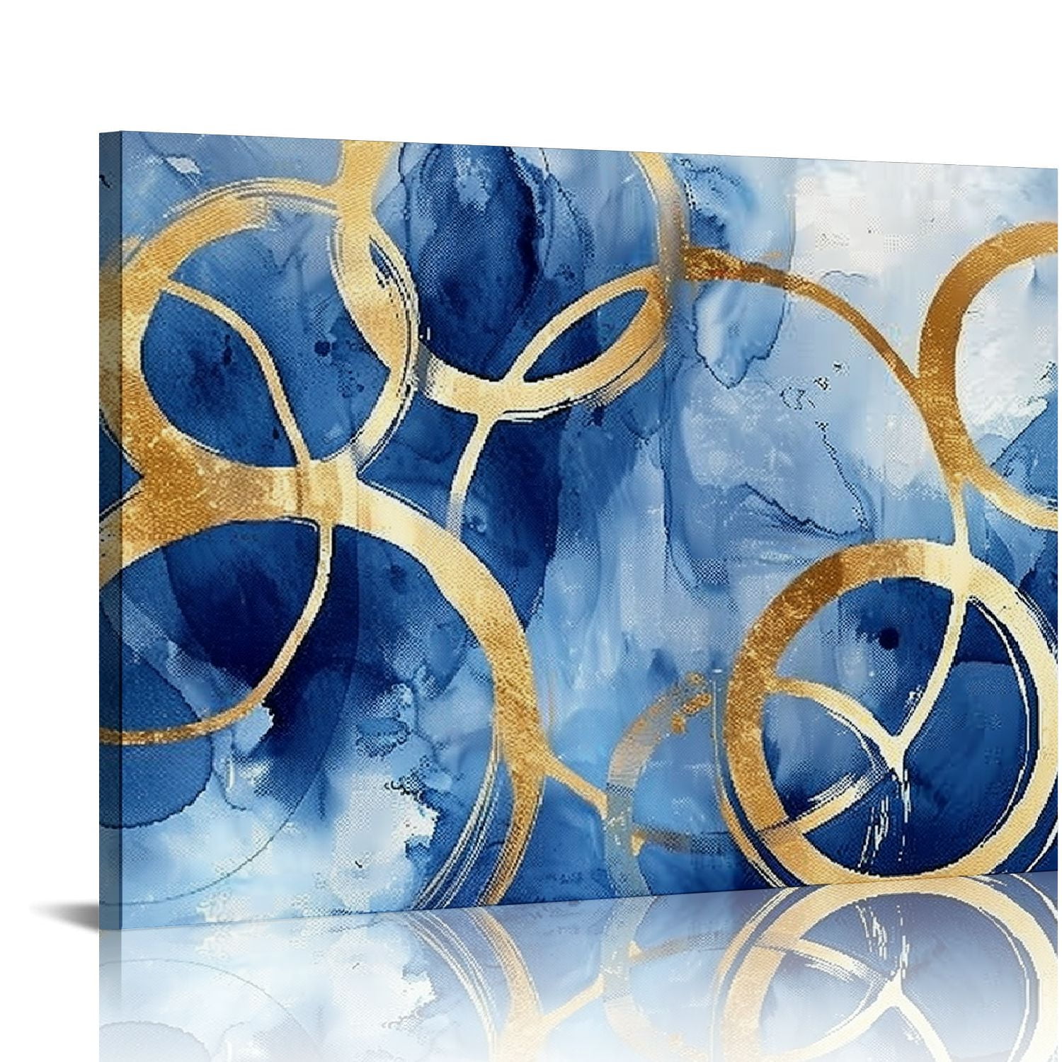 Awypu Abstract Wall Art Blue Modern Art Wall Decor Artwork For Walls ...