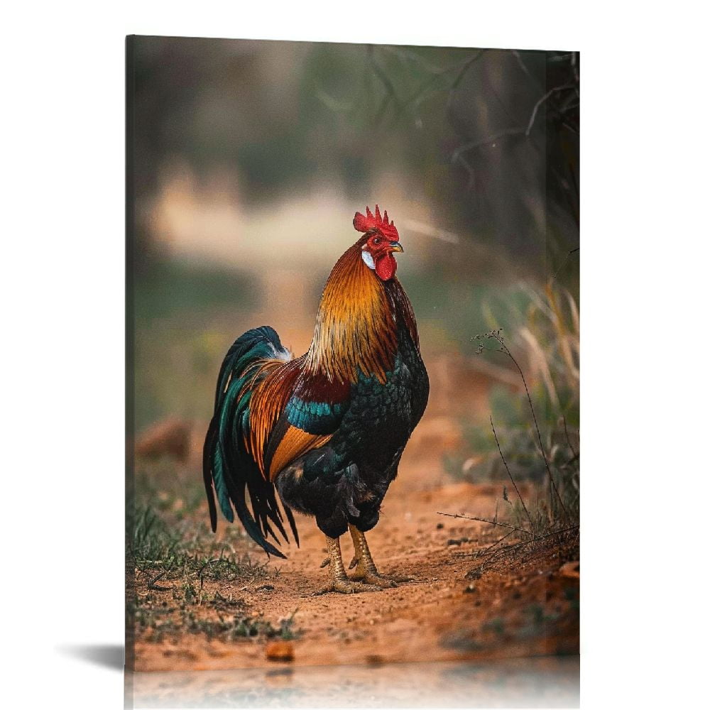 Awypu Abstract Wall Decor on Canvas The Rooster Canvas Wall Art For ...