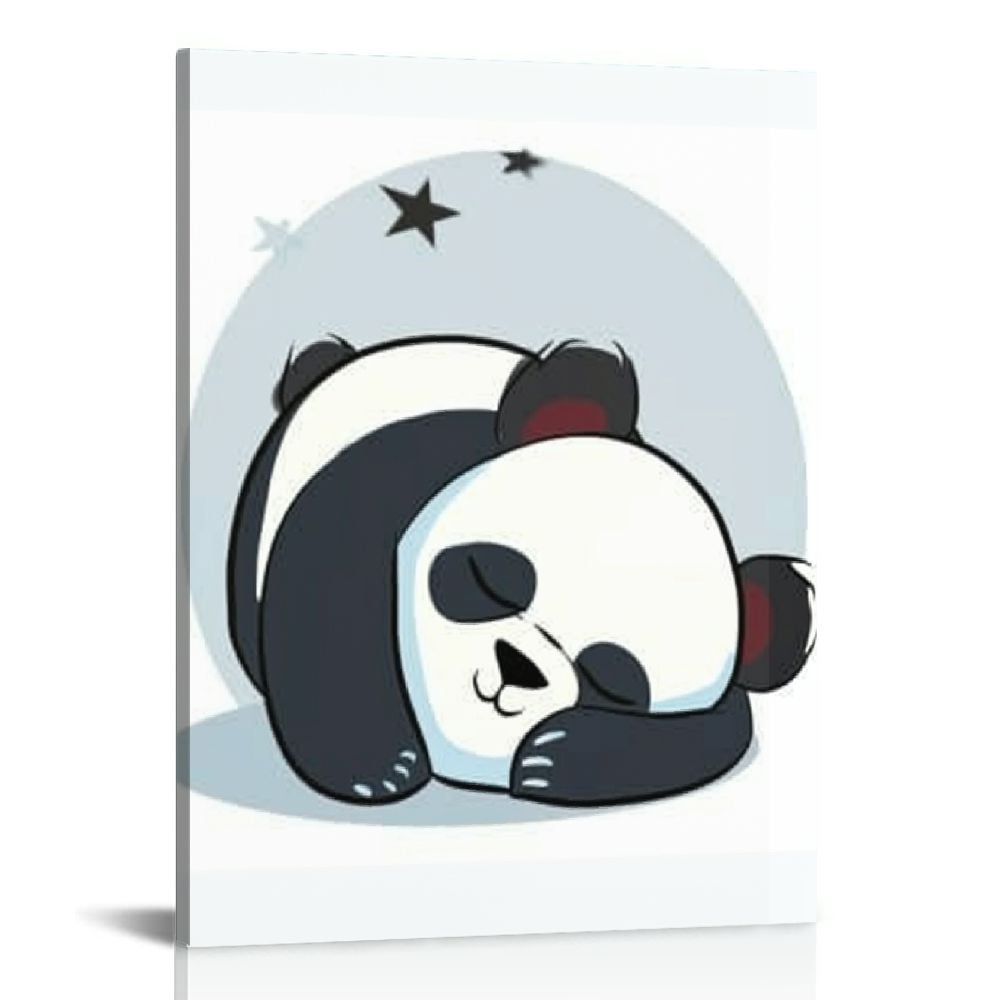 Nawypu Adorable Panda Art Print&Motivational Words Wall Art Panda ...