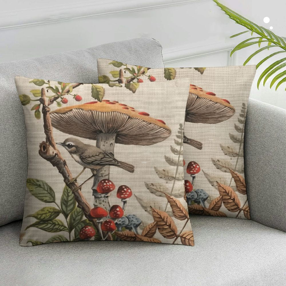 Nawypu Aesthetic Mushroom Pillow Covers Room Decor Decorative Couch
