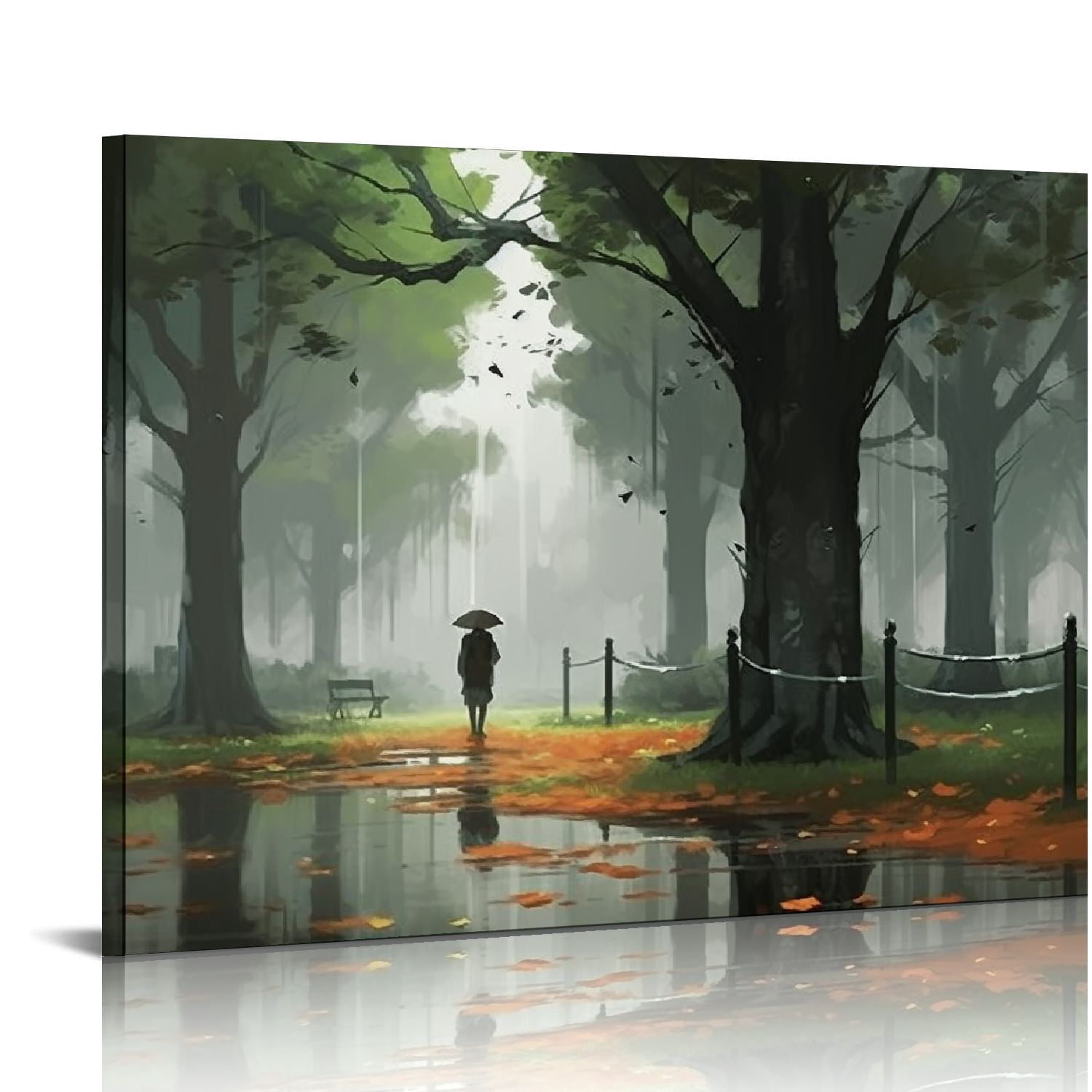 Nawypu Aesthetic Poster Loneliness Canvas Prints Trees Wall Art For ...