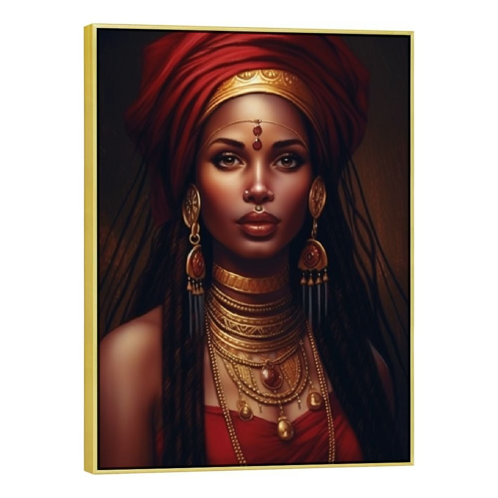 Nawypu African American Canvas Art Paintings,Beautiful African Woman Traditional Black Posters ...