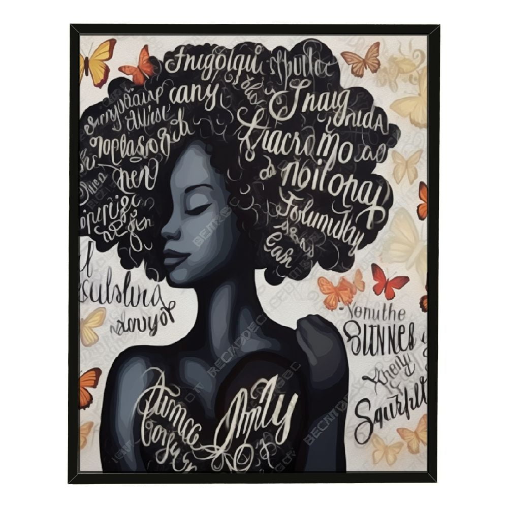 Nawypu African American Inspirational Canvas Poster Painting Wall Art, Black Woman Picture Print ...