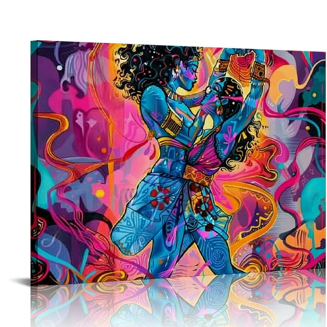 Nawypu African American King and Queen Canvas Wall Art, The Black Love Canvas Print Artwork for ...