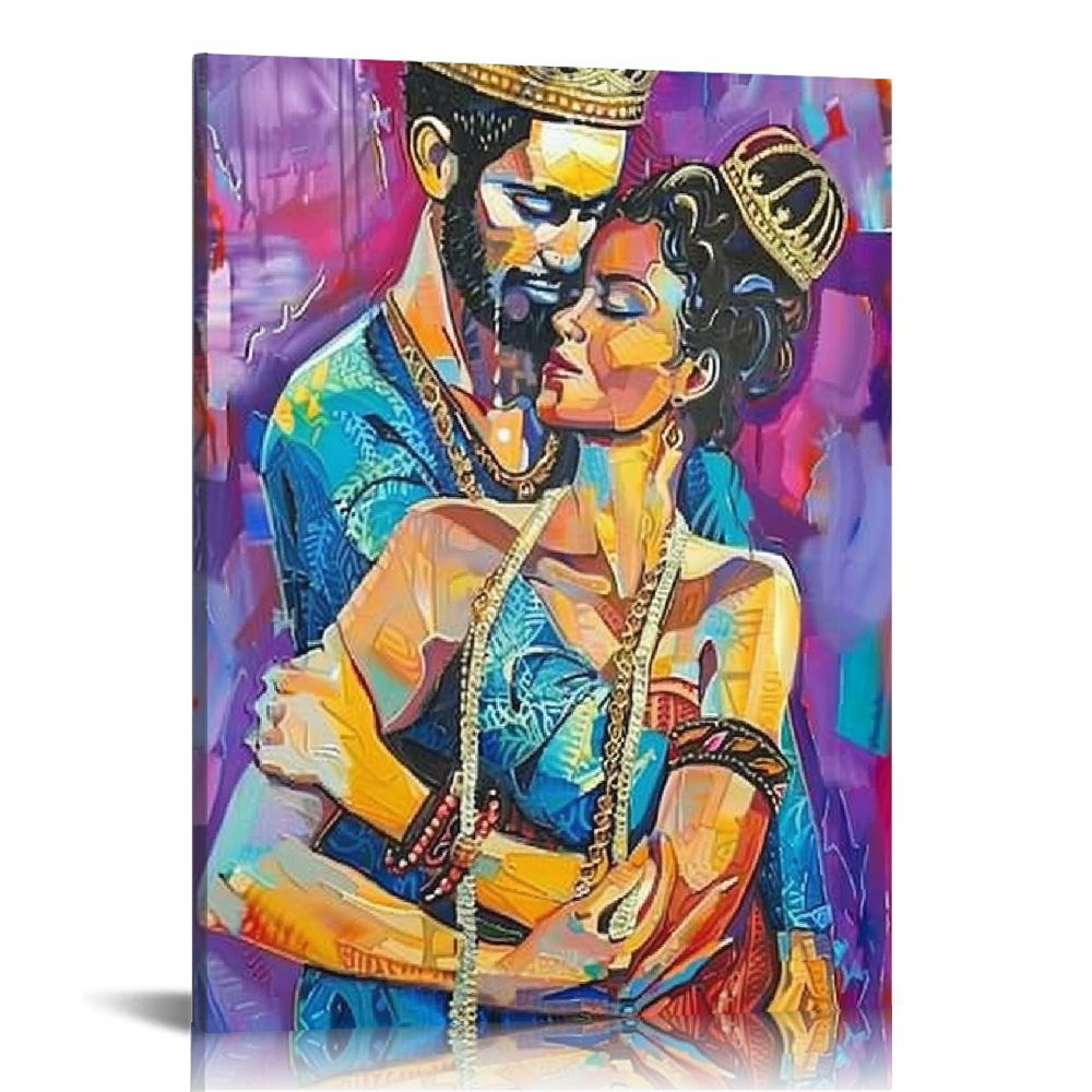 Nawypu African American Wall Art for Bedroom Black King and Queen Canvas Paintings Wall Decor ...