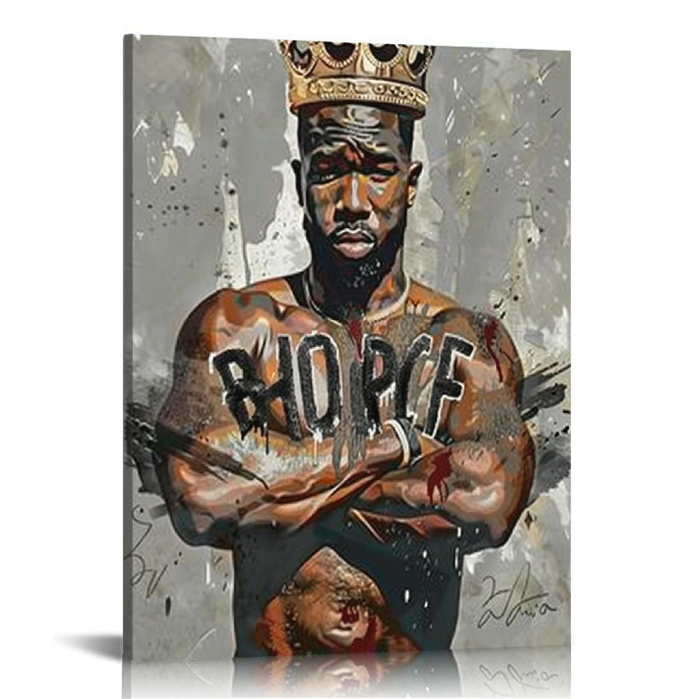 Nawypu African American Wall Art Black King and Queen Room Wall Decor Black People Man Woman ...