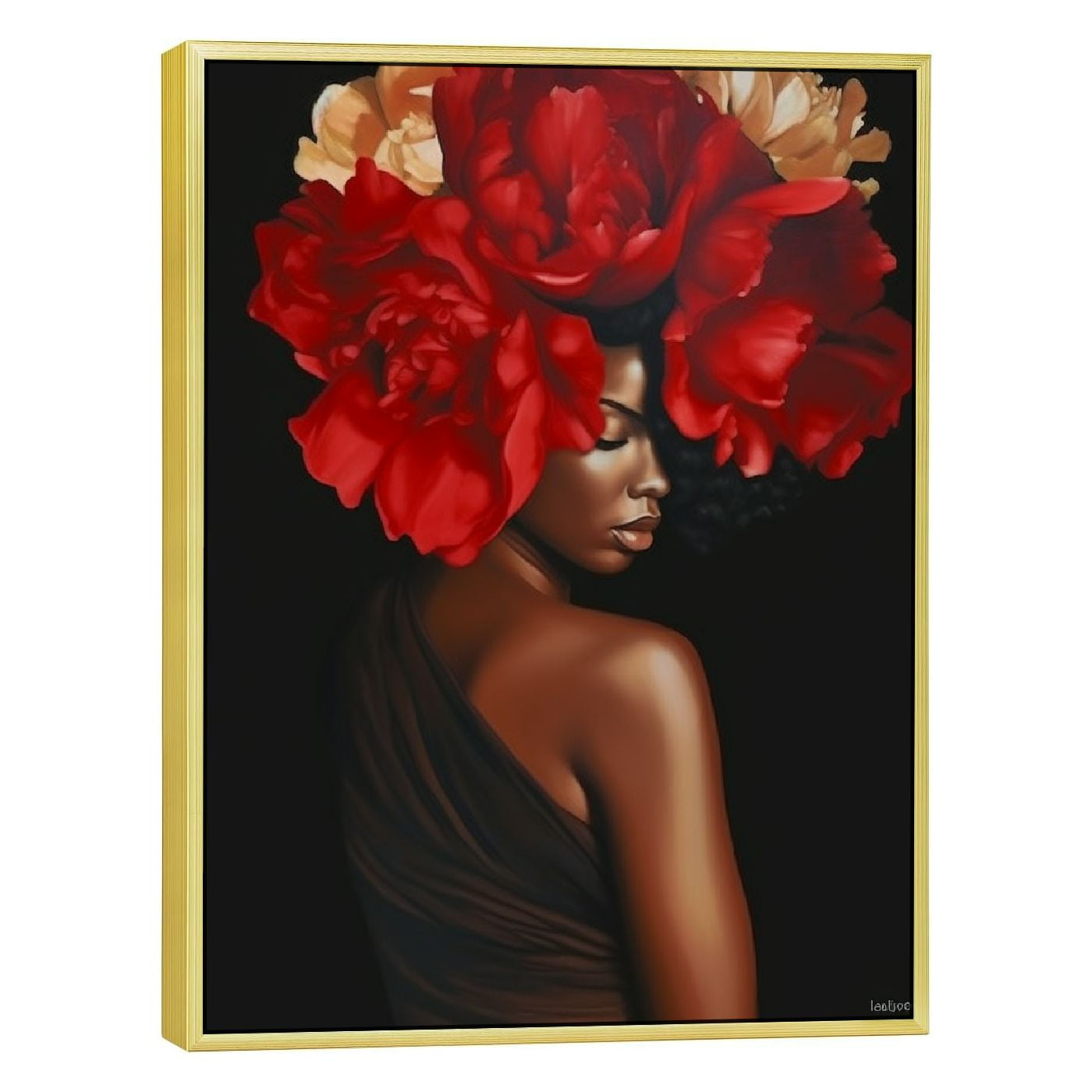 Nawypu African American Wall Art, Women Empowering Art, Rose Women Wall Paintings Modern Artwork ...