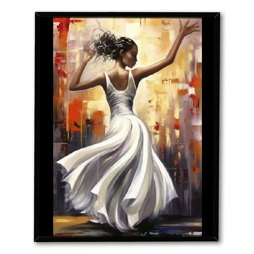 Nawypu African American Women Wall Art Abstract Dancing Black Girl Art ...