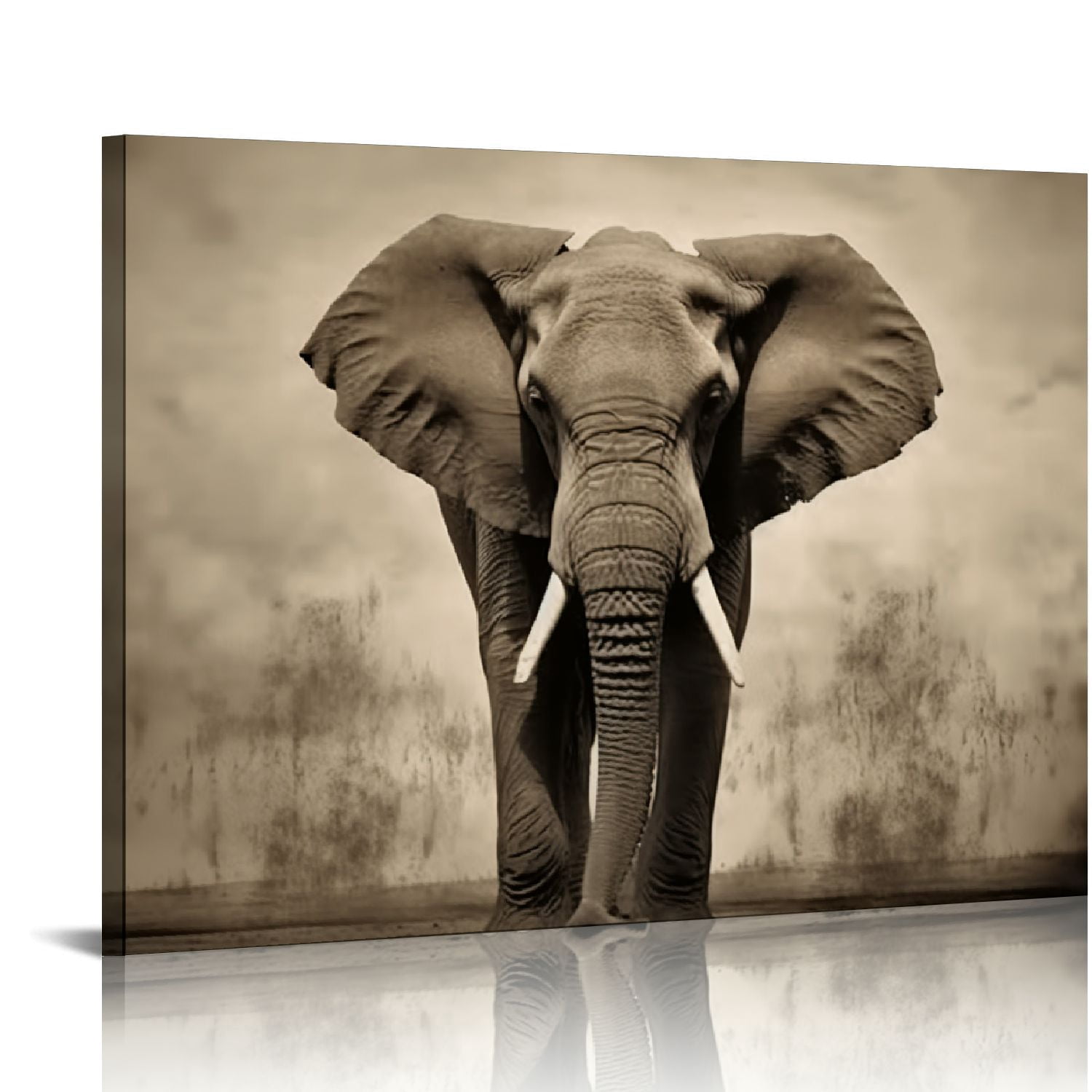 Nawypu African Elephant Pictures for Wall Animals Wall Art Canvas ...
