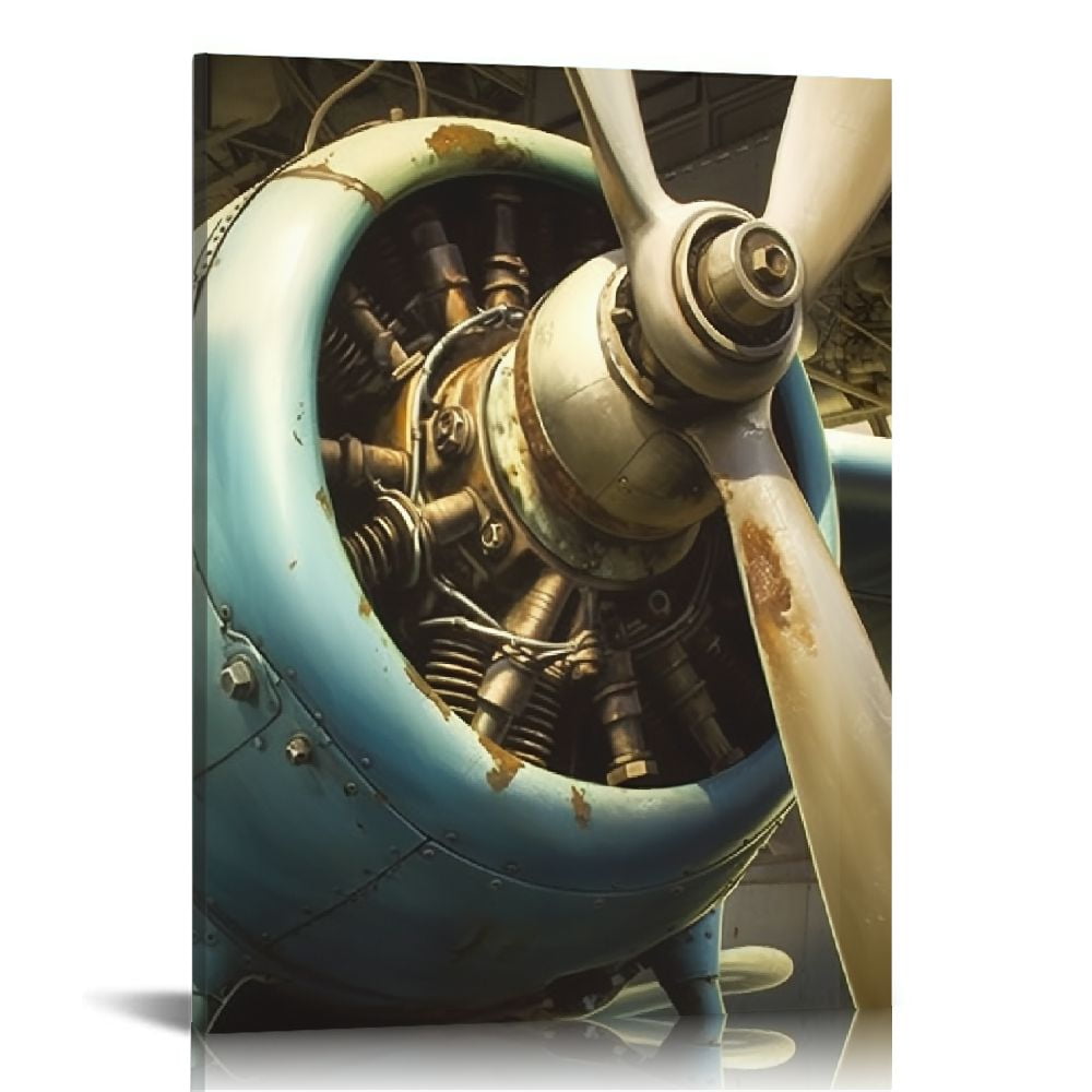 Nawypu Airplane Propeller Wall Art for Living Room Vintage Aviation ...