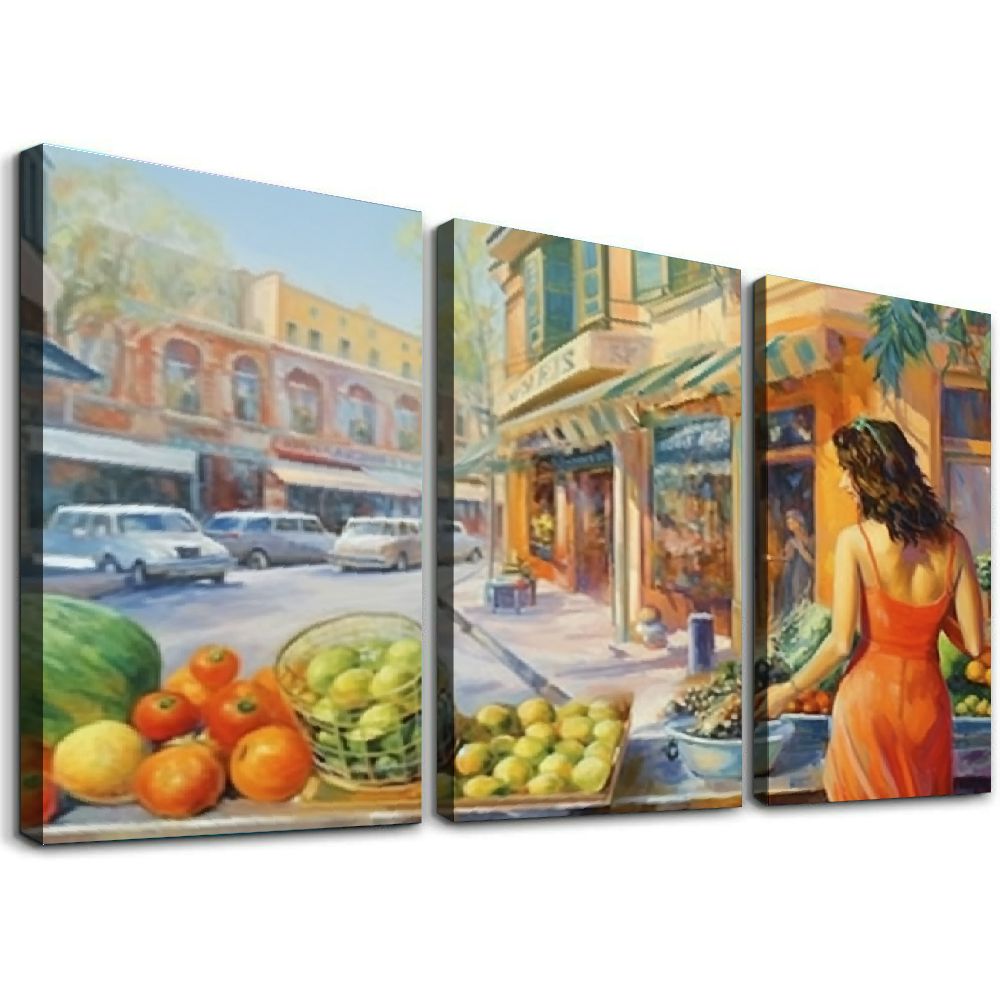 Nawypu Alex Levin Art Poster On The Way to Tel Aviv Carmel Market ...