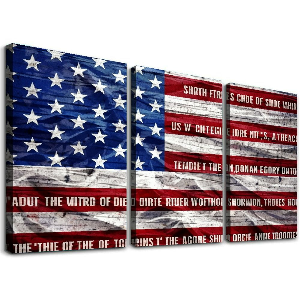 Nawypu American Flag Wall Art & Decor LARGE - Courage Teddy Roosevelt ...