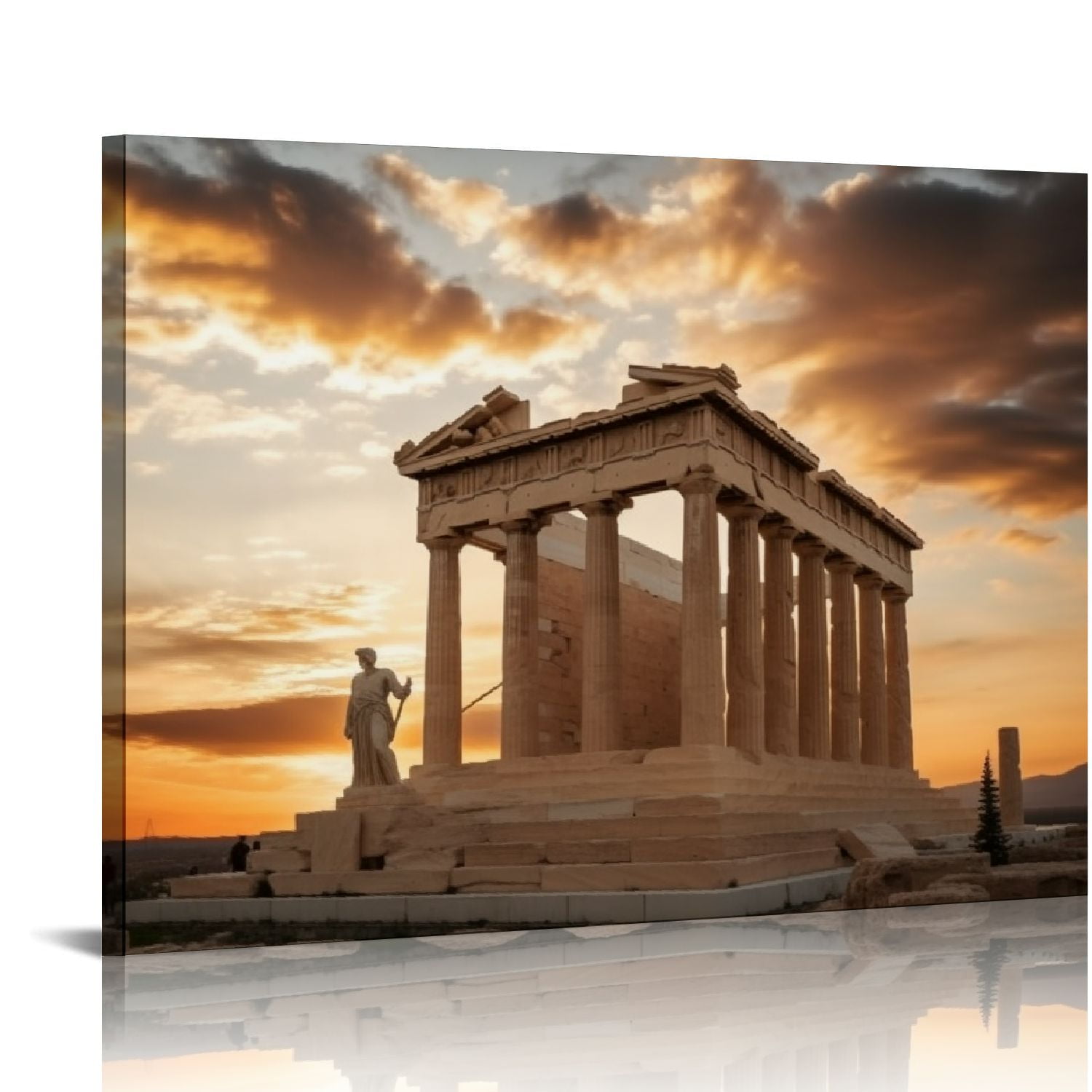 Nawypu Ancient Greece Wall Art, Parthenon Canvas Print, Athens Wall Art, Athenian Acropolis ...
