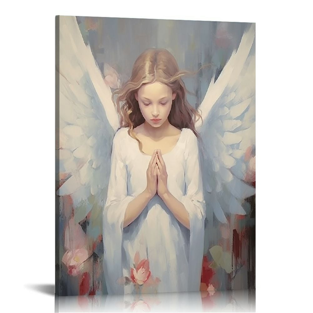 Nawypu Angel Pictures Wall Decor Angel Girl Canvas Wall Art Abstract ...