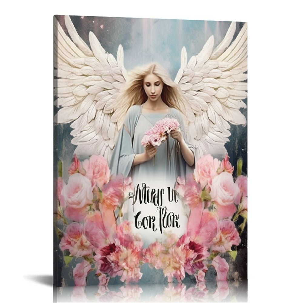Nawypu Angel Wings Canvas Wall Art Scripture Bible Verses Pictures Wall ...