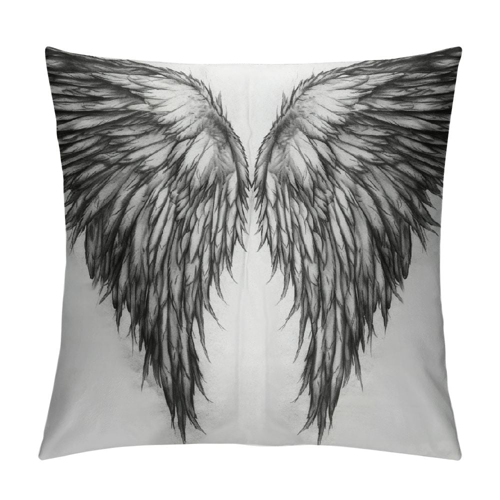 Nawypu Angel Wings Throw Pillow Cover Case Pillow Sofa Cushion Bed Home ...