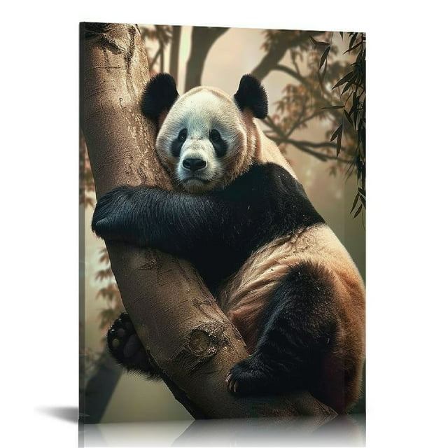 Nawypu Animal Wall Art Prints Cute pandas Wall Art Modern Decor Artwork ...