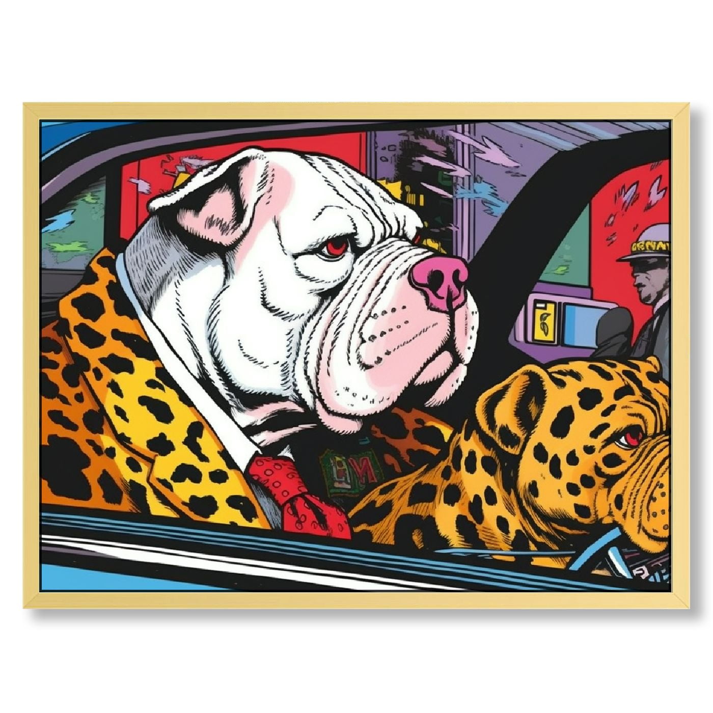 Nawypu Animals Wall Art Canvas Prints 'Carson Kressley-Car Ride' Home ...