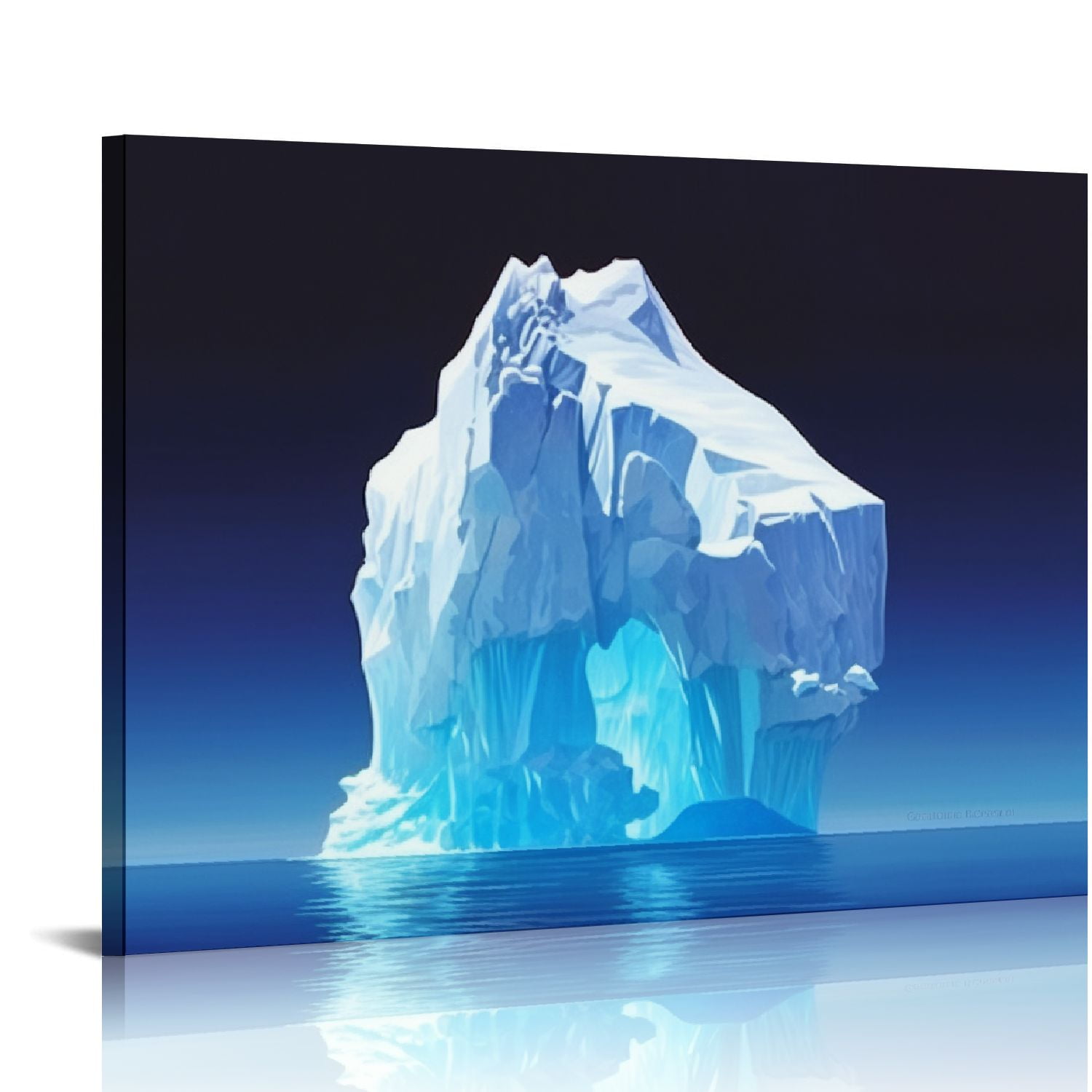 Nawypu Antarctic Underwater Glacier Iceberg Poster Canvas Picture ...