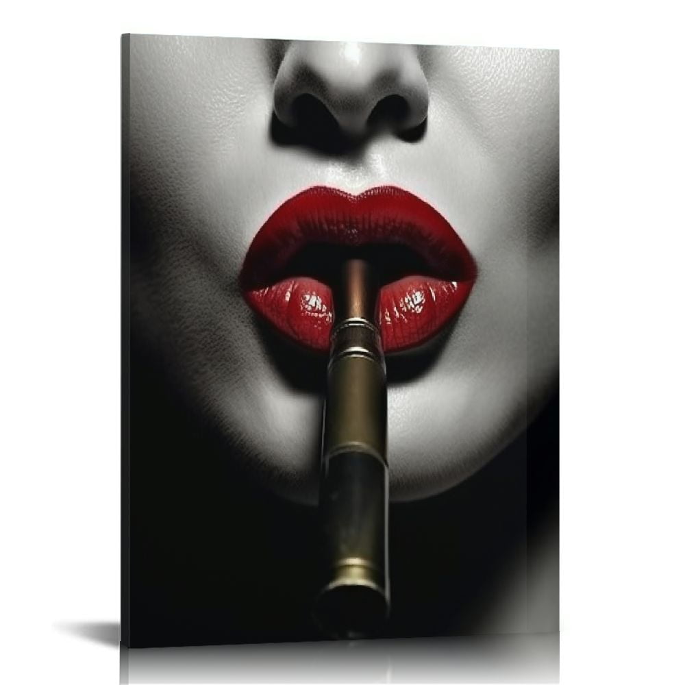 Nawypu Art Canvas Art on Canvas Spray Painting Modern Fashion Woman ...