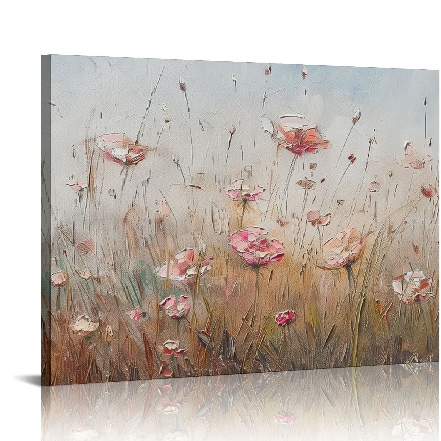 Nawypu -Art Hand-Painted Painting with Flowers April Wall Art for ...