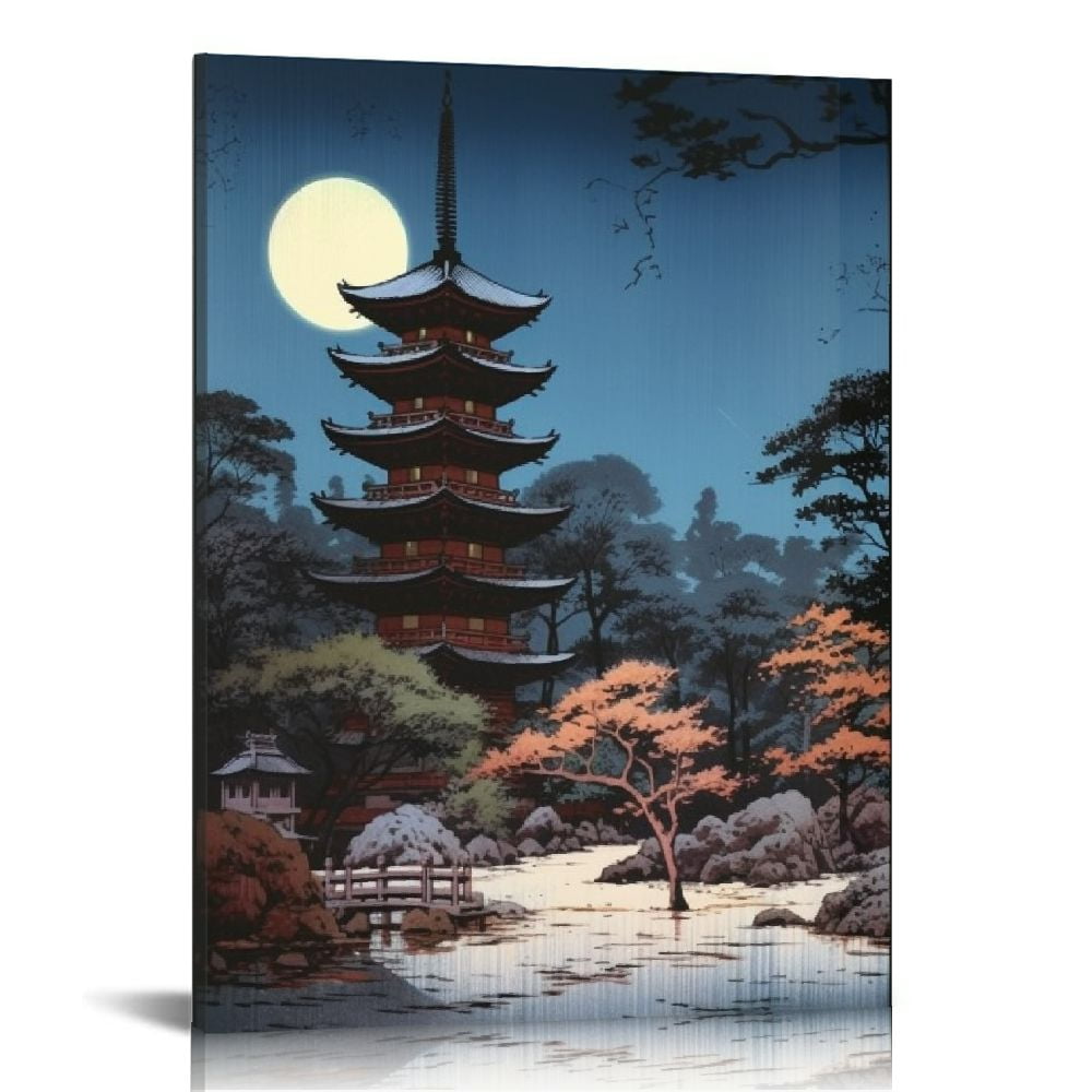 Nawypu Asakusa Kinryuzan Temple-Tsuchiya Koitsu Print Ukiyoe Poster Edo ...