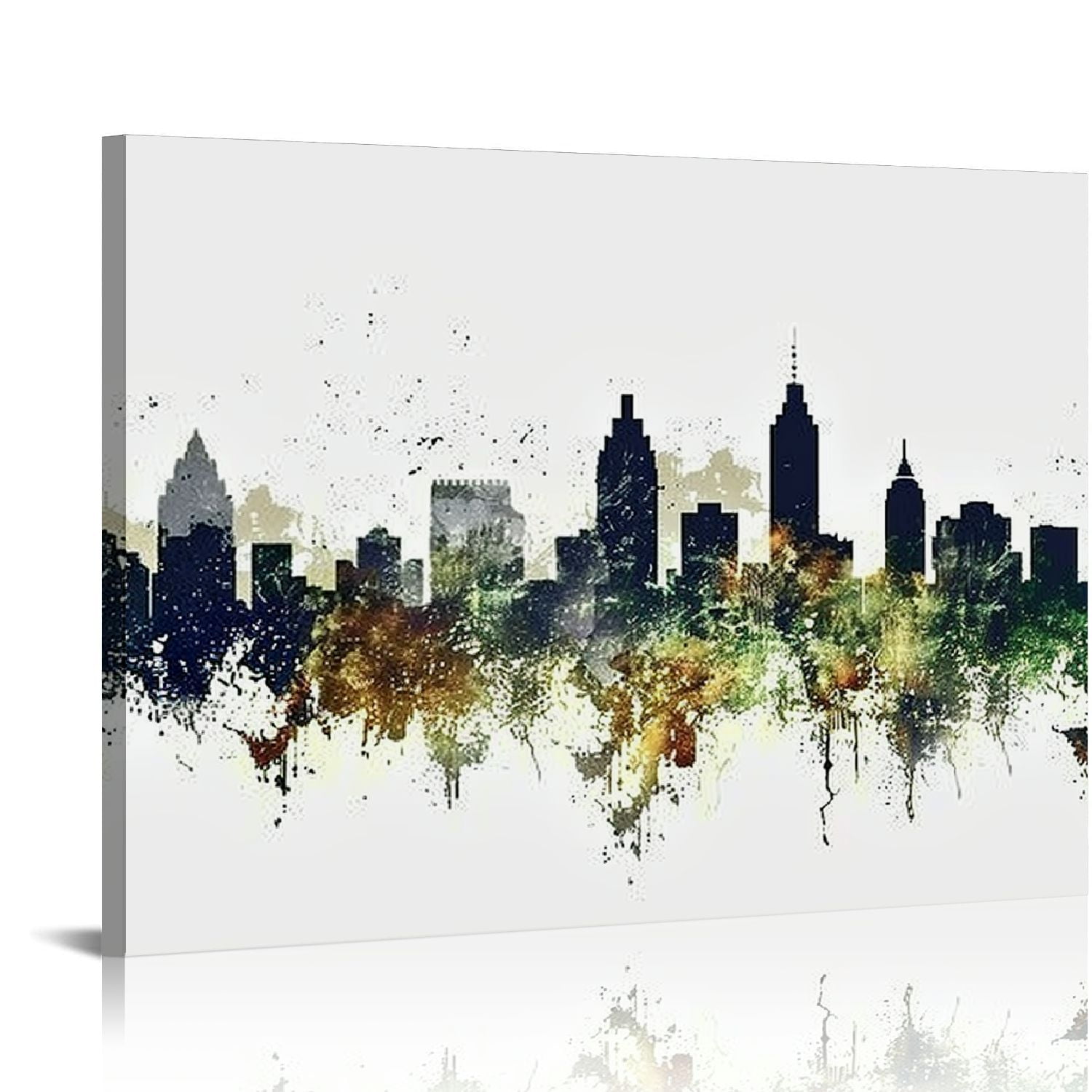 Nawypu Atlanta Georgia Skyline SG Safari Buff by Marlene Watson, 12x19 ...