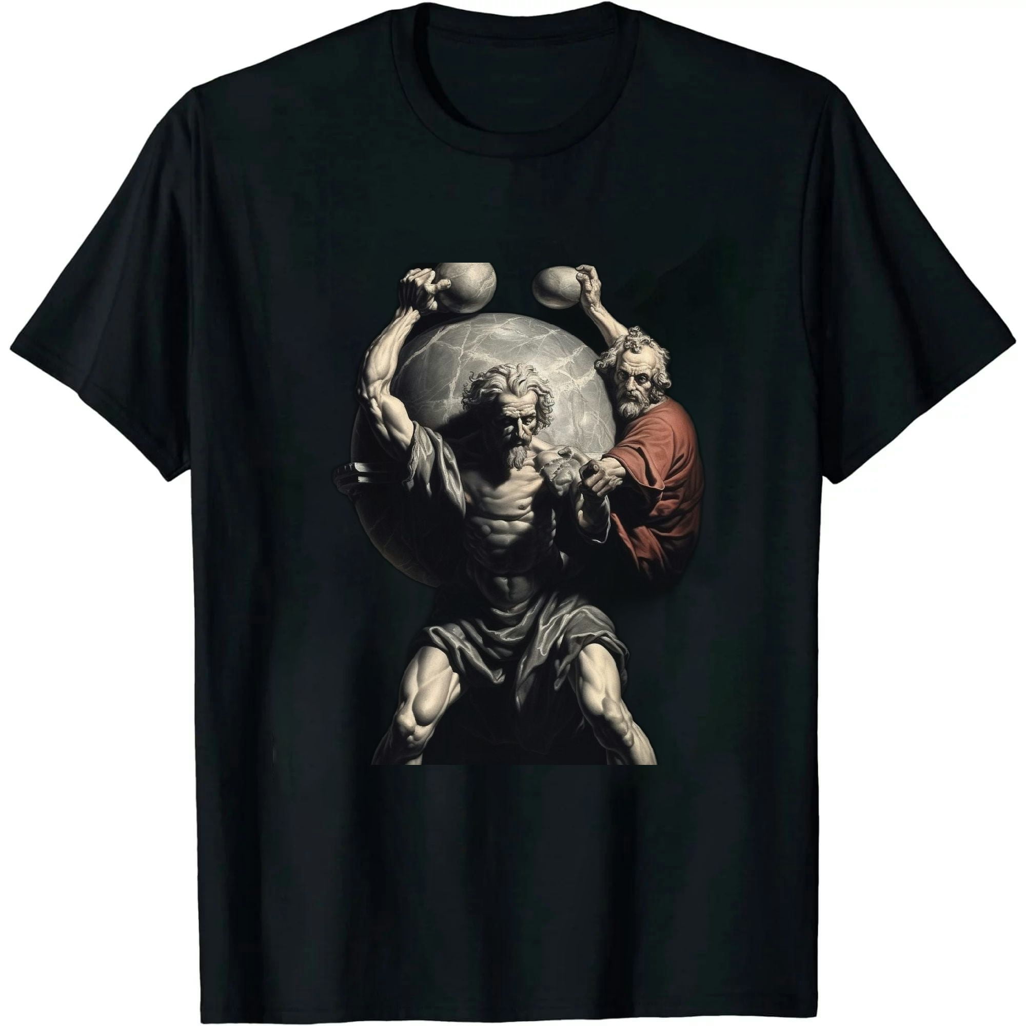 Nawypu Atlas Greek Mythology Illustration Greece Greek Gods T-Shirt ...