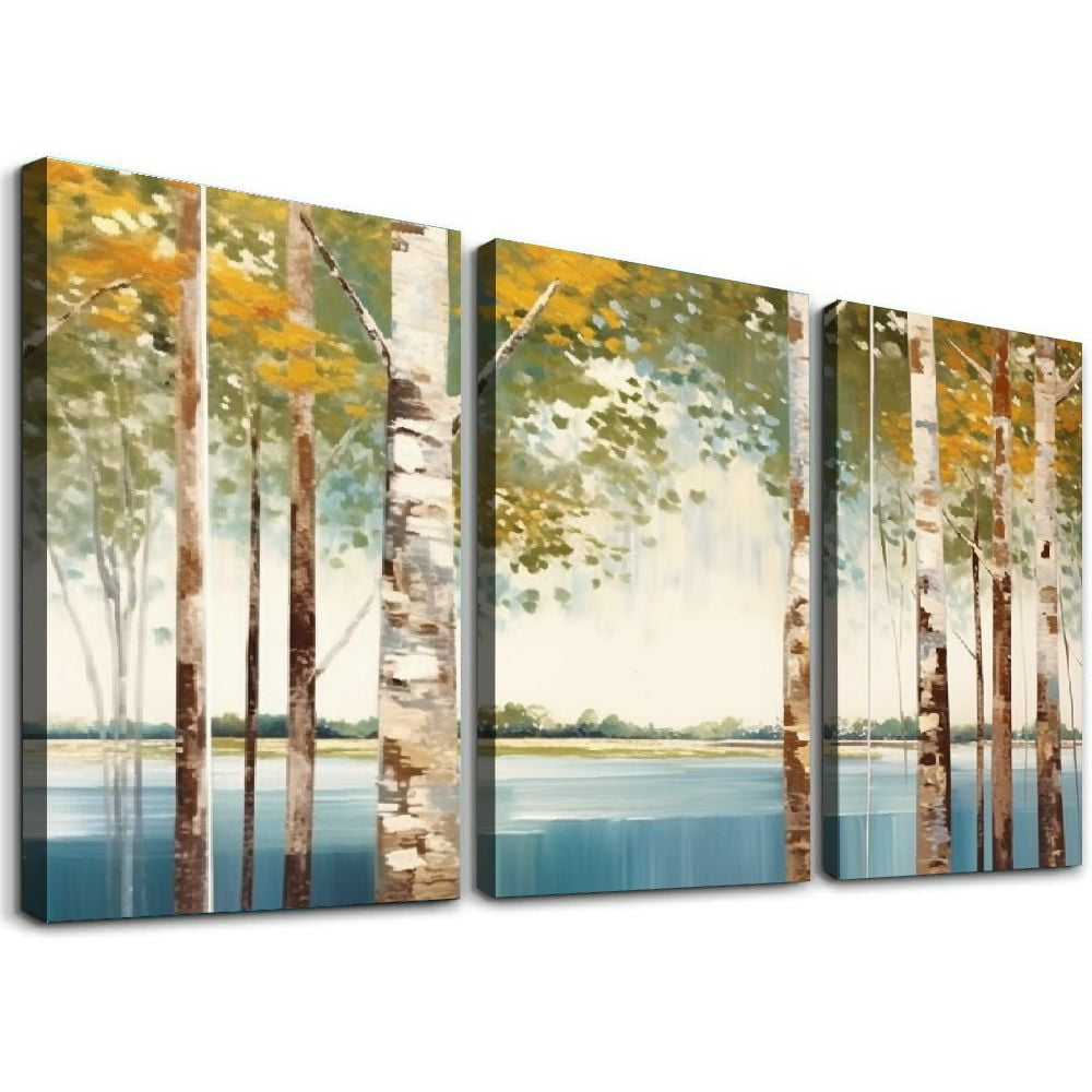 Nawypu Autumn Tree Wall Art Decor Trees Canvas Painting Prints Pictures ...