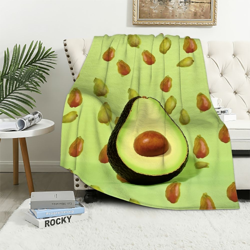 Nawypu Avocado Blanket with Name - Soft, Fuzzy & Warm - Small Blanket ...