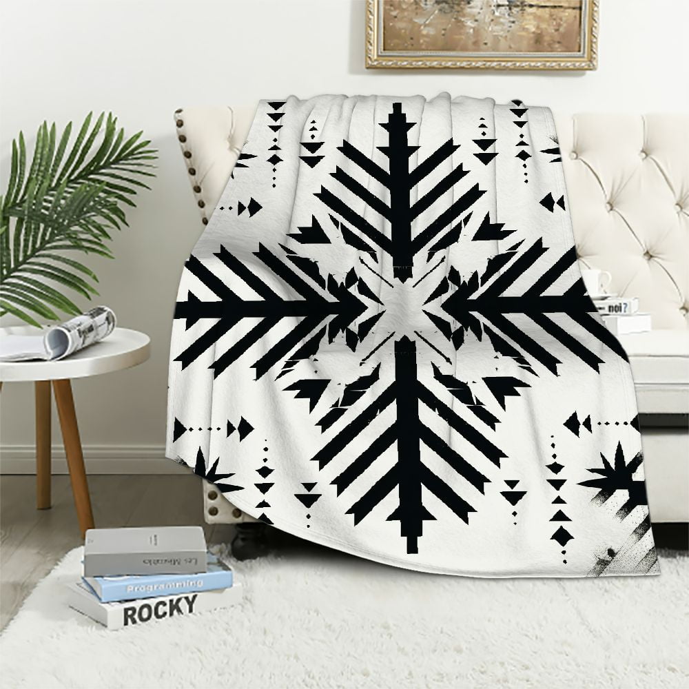 Nawypu Aztec Throw Blankets Beige Tribal Boheiman Throws Ethnic Woven ...