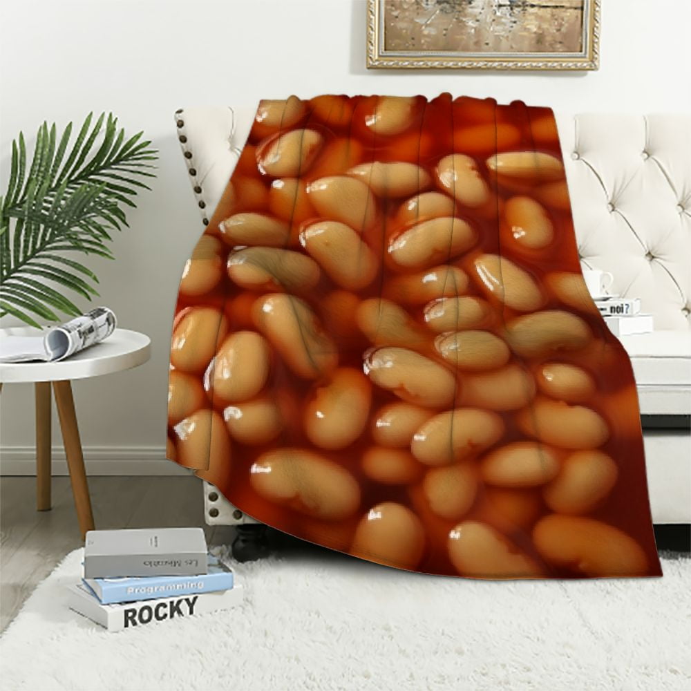 Nawypu Baked Beans Blanket Throw Super Soft and Cozy Blankets for Home ...