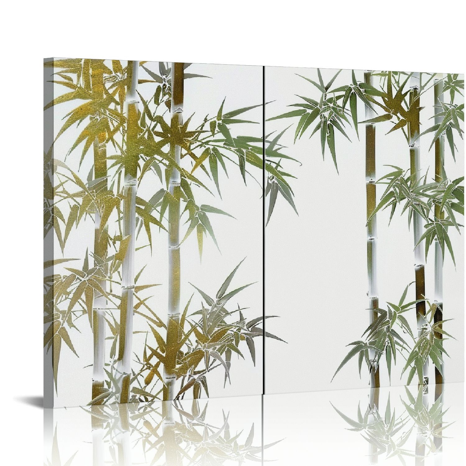 Nawypu Bamboo Canvas Wall Art Watercolor Painting Prints Zen Bedroom ...