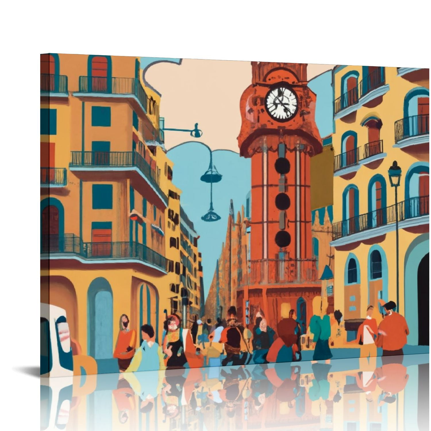 Nawypu Barcelona Art Print Poster, Spain Wall Art Painting Decor, Spain ...