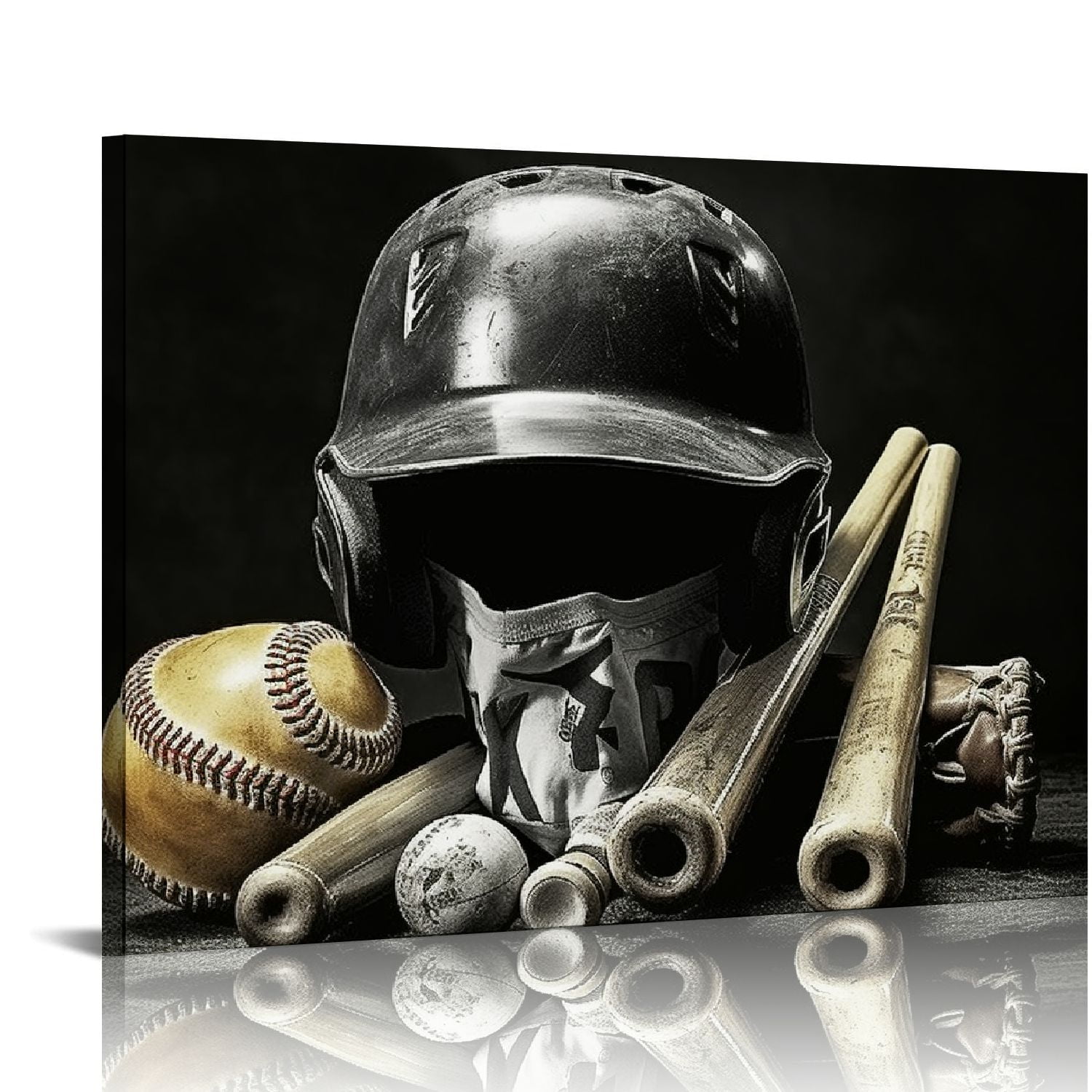 Nawypu Baseball Sports Wall Art Black and White Motivational Poster ...