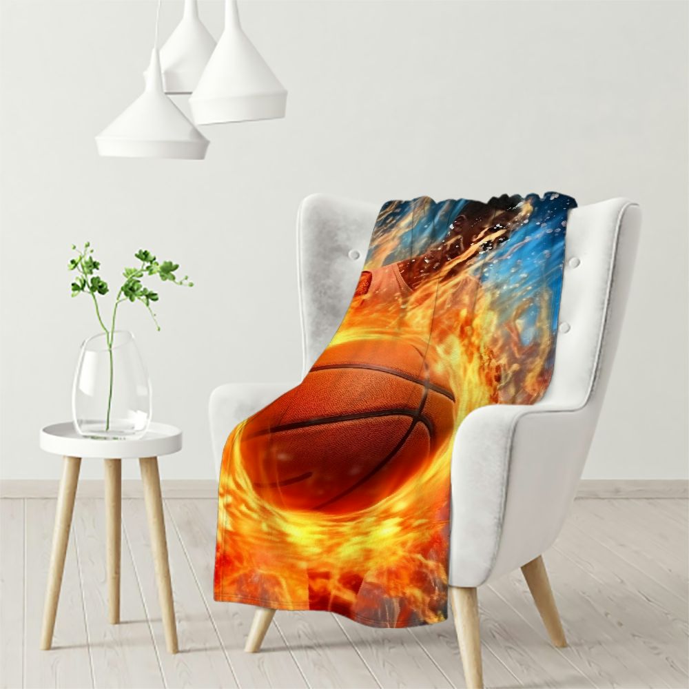 Nawypu Basketball Blanket 3D Soft Plush Sherpa Throw Blanket Basketball ...