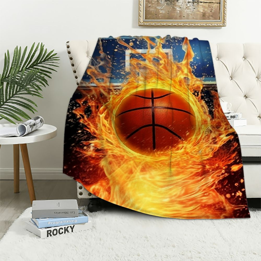 Nawypu Basketball Blankets and Throws Soft Flannel Sports Blankets for ...