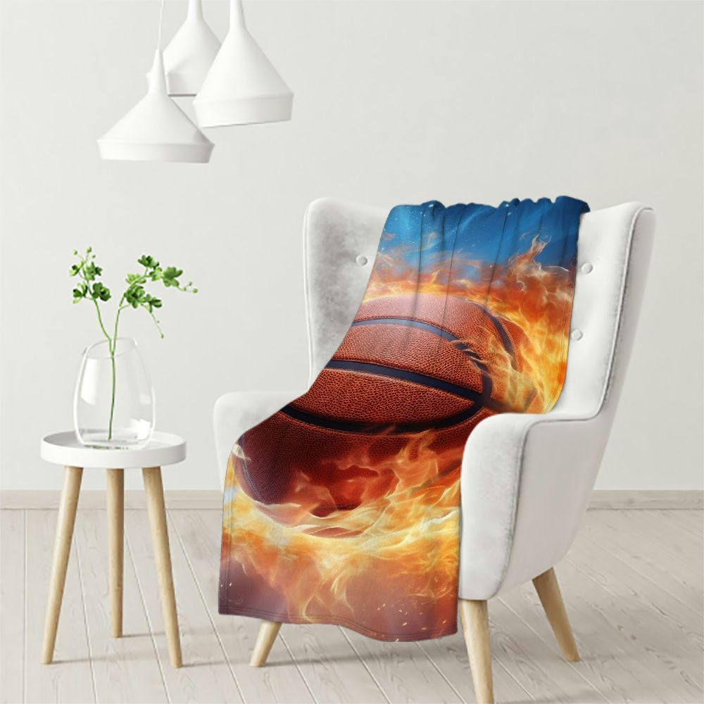 Nawypu Basketball Gifts Blanket, Cool Fire and Ice Basketball Blanket ...