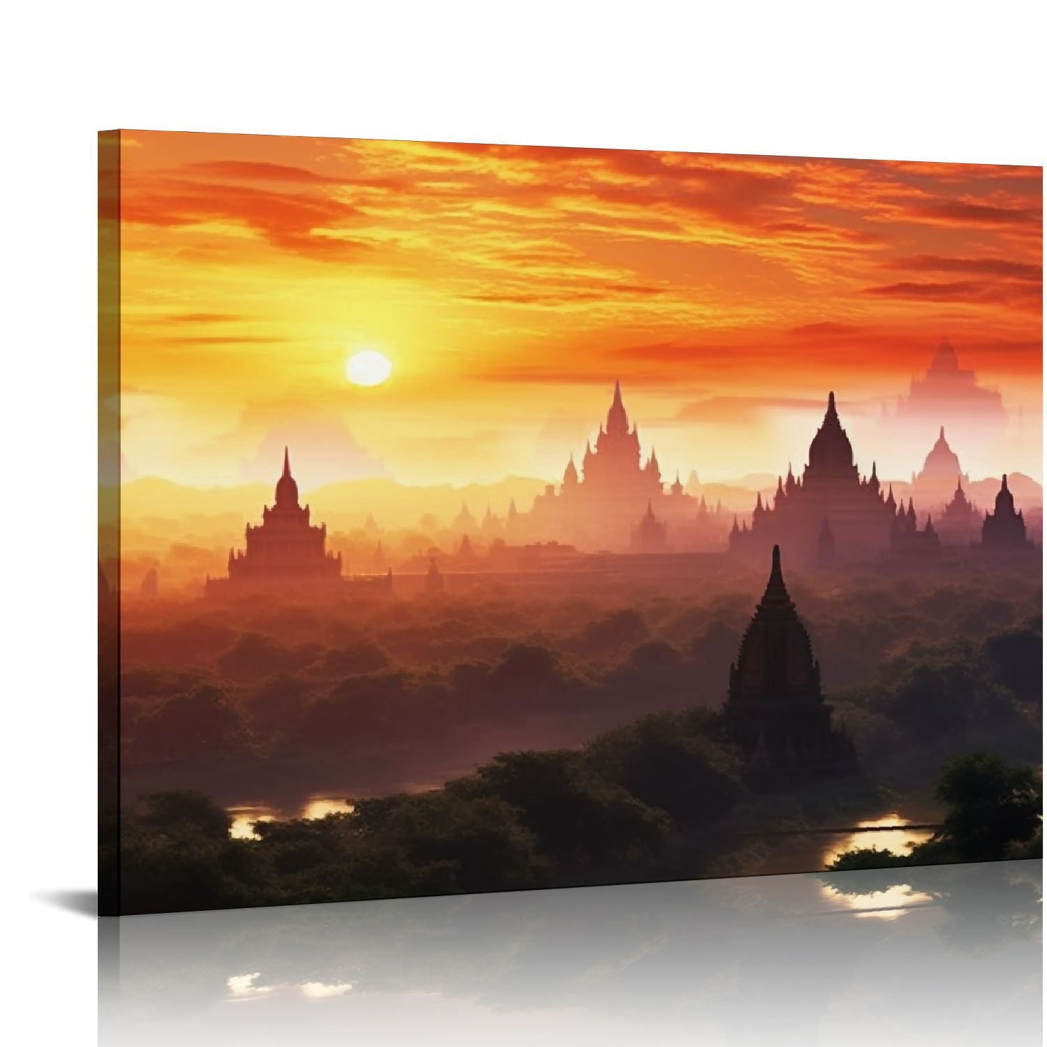 Nawypu Bathroom Fashion Wall Art on Canvas Panel,Burma Ancient Ruins at ...