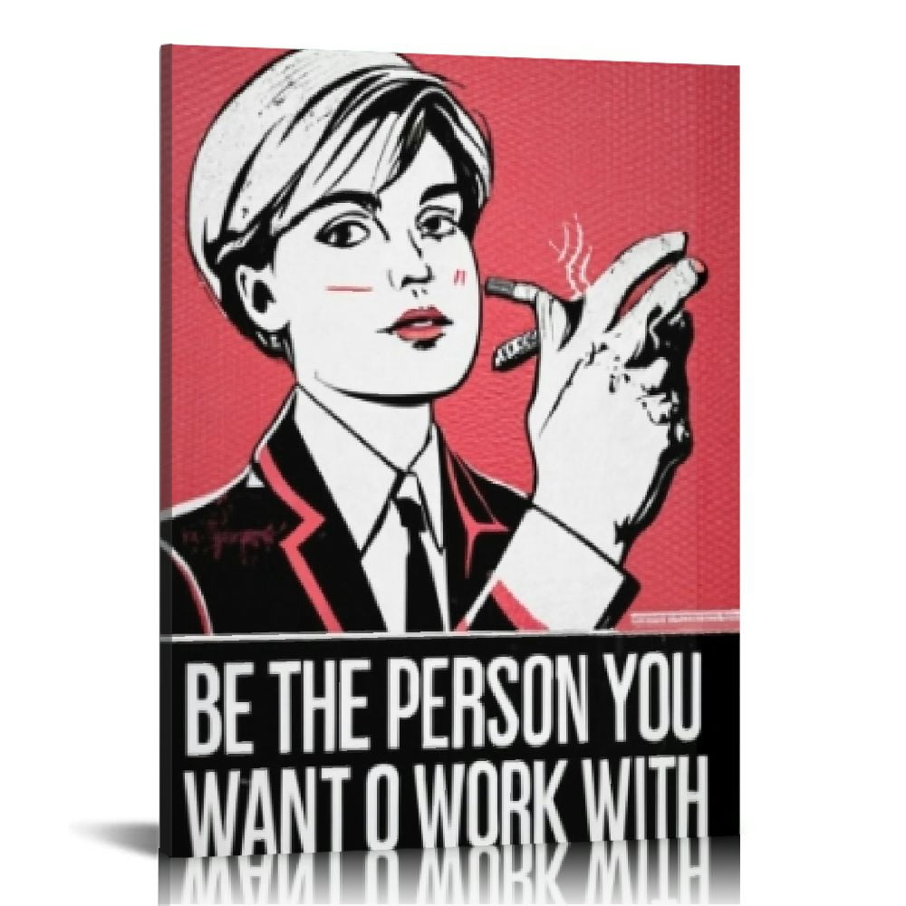 TIAOTIAOHOU Person You Want to Work With Inspirational Quote Canvas ...