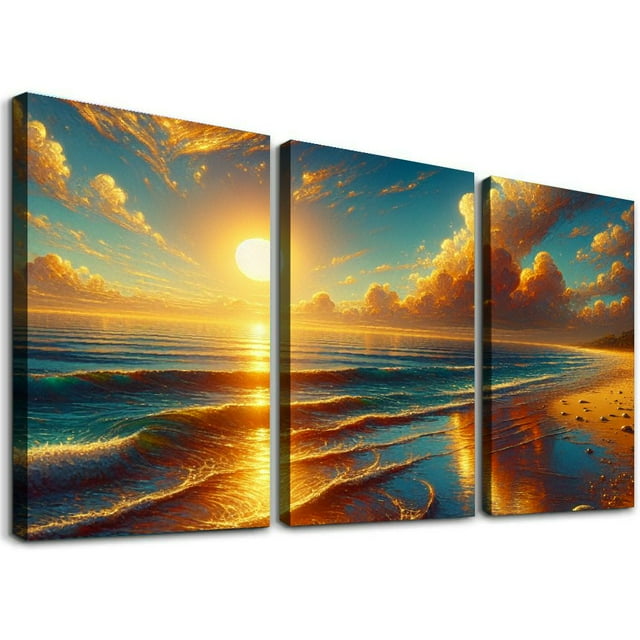 Nawypu Beach Sunset Print, Beach Wall Art, Tropical Prints, The Sun ...