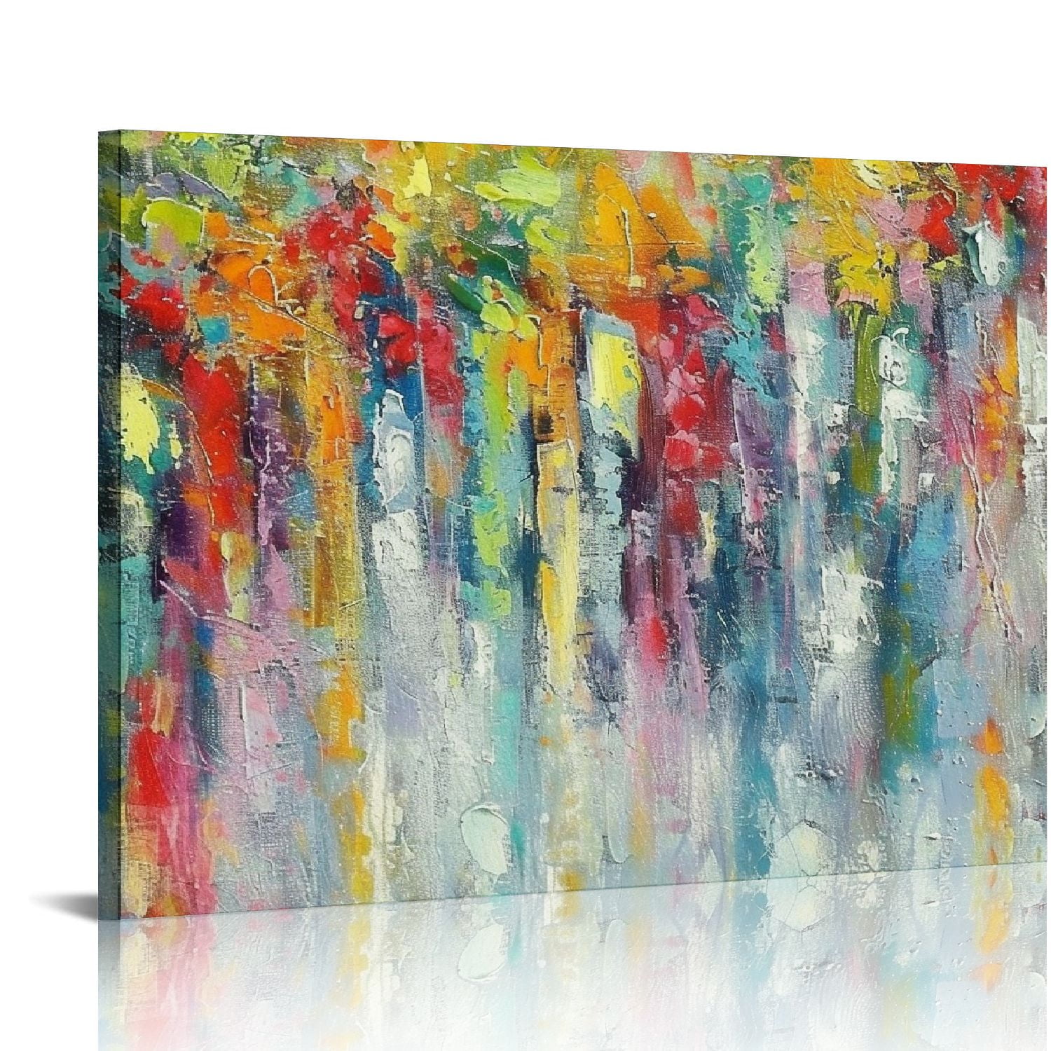 Nawypu Bedroom Abstract Wall Art Canvas: Modern Living Room Colorful ...