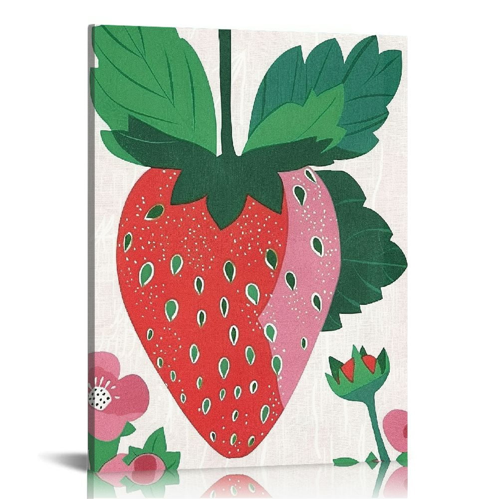 Nawypu Berry Sweet Strawberry - Unframed Fruit Kitchen Linen Paper Wall ...