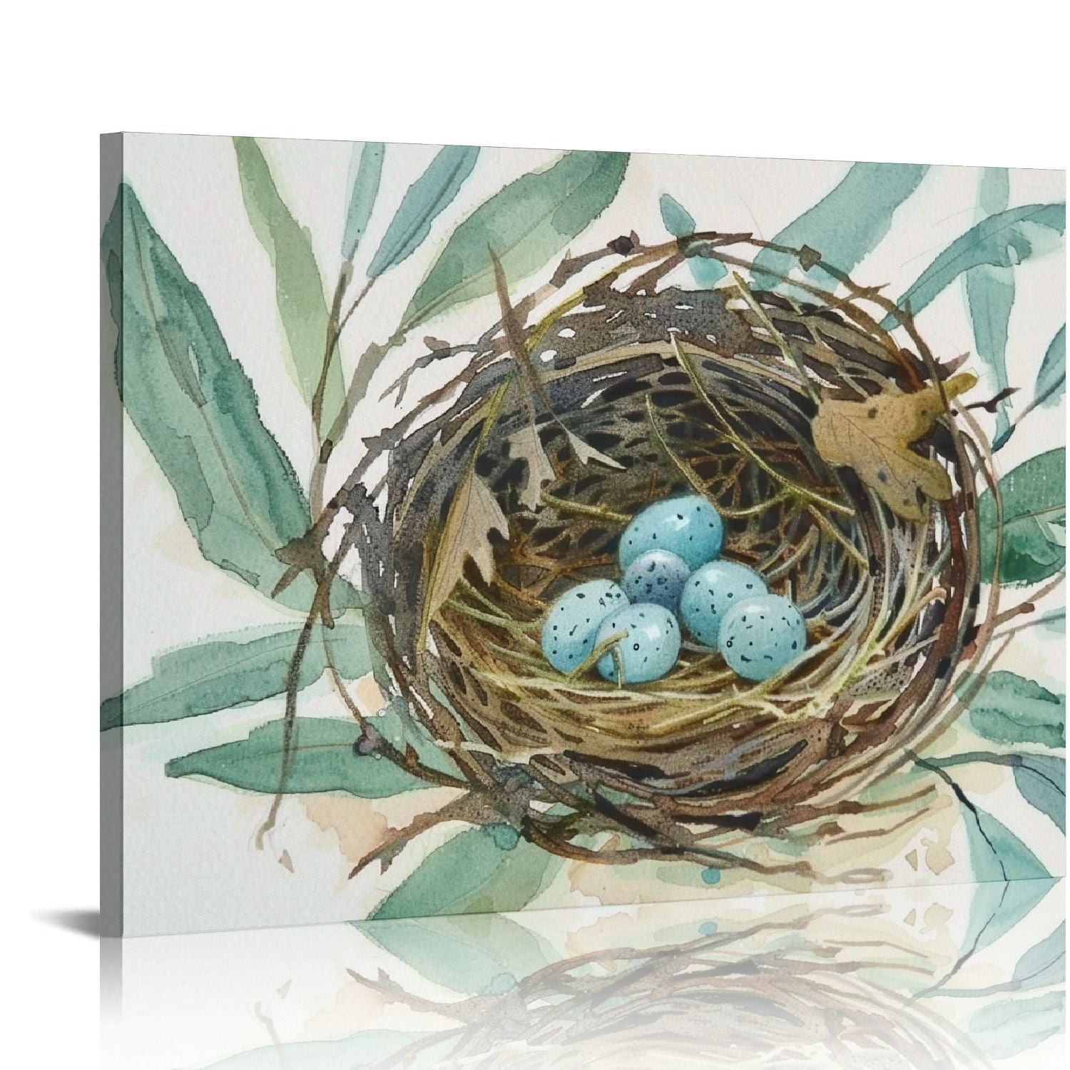 Nawypu Bird Nest Art, Farmhouse Decor, Nature Lover Gift, Rogin Egg ...