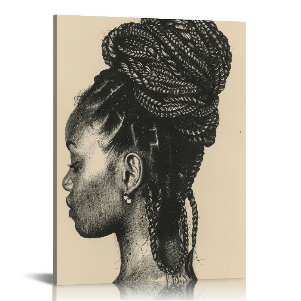 Nawypu Black Art Dirty Dreadlocks Posters for Room Aesthetic Canvas ...