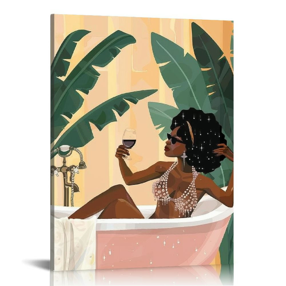 Nawypu Black Boho Wall Art, African American Boho Wall Art, Boho Black Woman Wall Art,Abstract ...